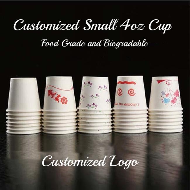 4oz Biodegradable Drinking Paper Cup Compostable Custom Printed Cup