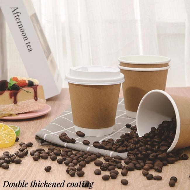 Double-Layer Paper Cup Creative Corrugated Milk Tea Cups Disposable Paper Cup