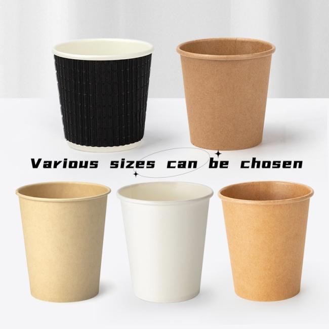 Mini Disposable Paper Cups coffee 60/120ml Ripple Wall coffee Cup