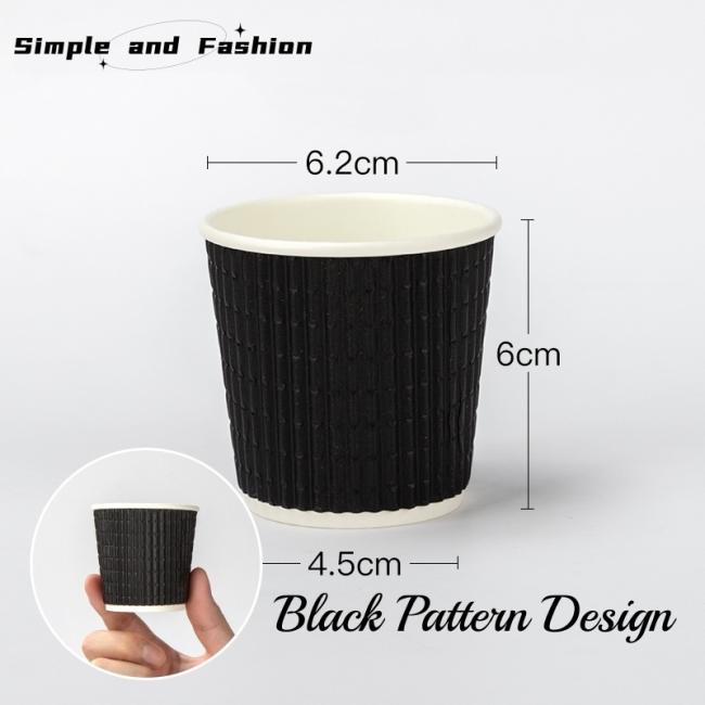 Mini Disposable Paper Cups coffee 60/120ml Ripple Wall coffee Cup