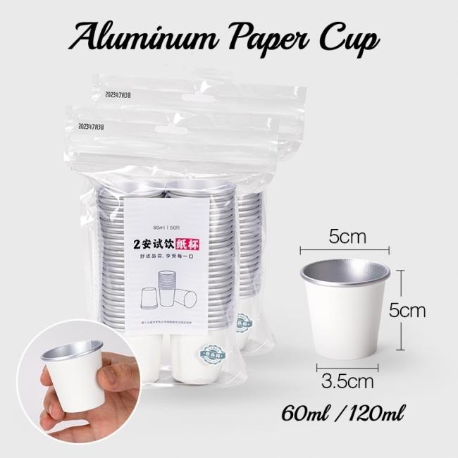 Disposable Mini Aluminum Paper Cup /Factory Custom 60ml Aluminum Paper Cups