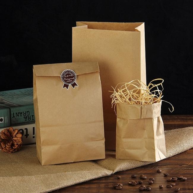 Eco-Friendly Food Grade Kraft Paper Bag Biodegradable Paper Gift Shopping Bag
