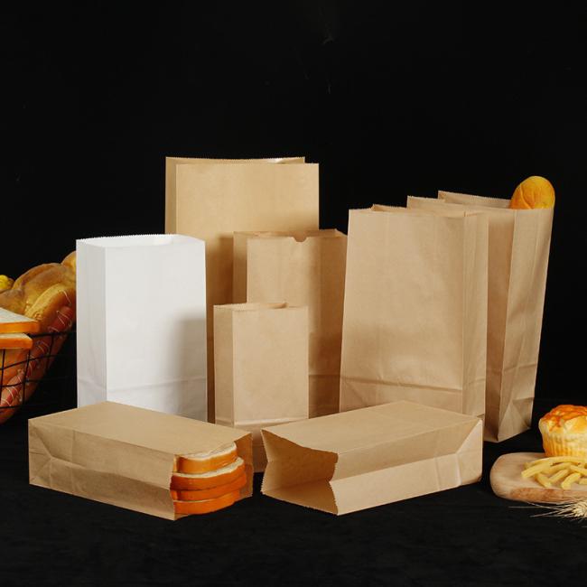 Square Bottom Custom Logo Color Printing Kraft Paper Shopping Bag