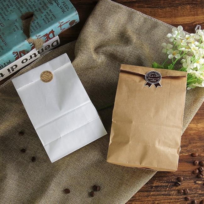 Square Bottom Custom Logo Color Printing Kraft Paper Shopping Bag