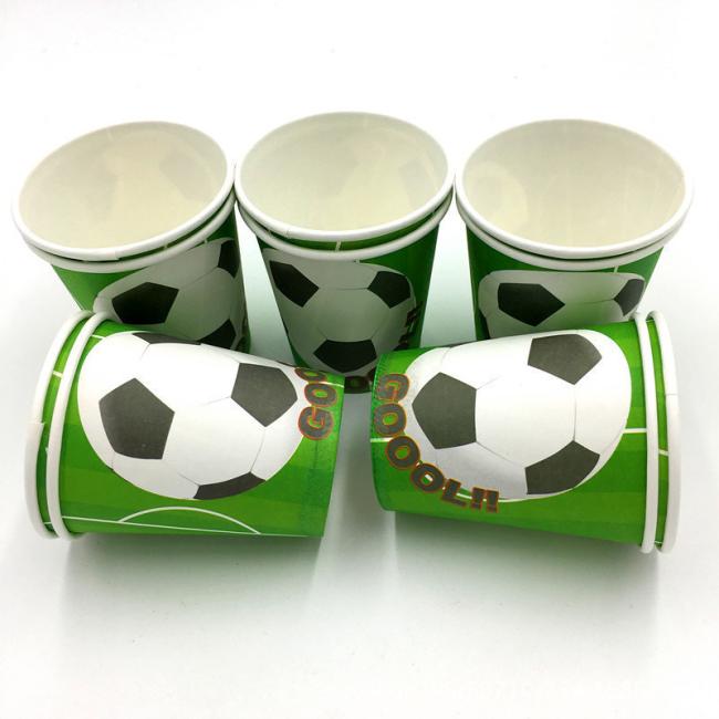 Compstable Single-Wall Paper Cups Custom Printed Drinking Cup for Party