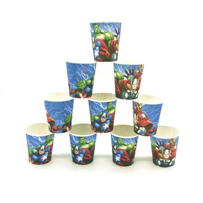 Compstable Single-Wall Paper Cups Custom Printed Drinking Cup for Party