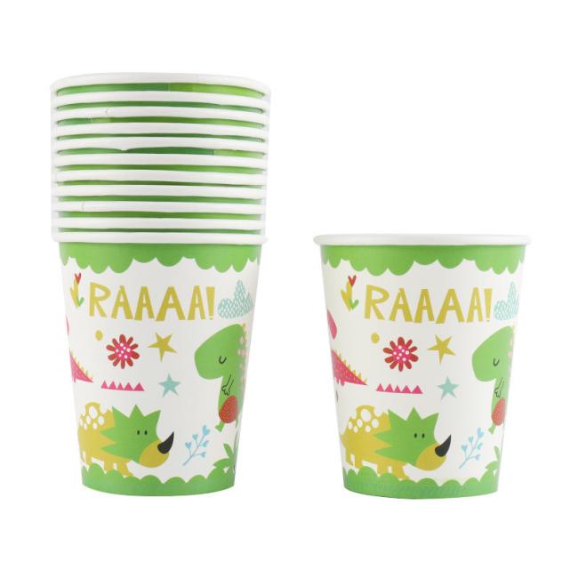 Compstable Single-Wall Paper Cups Custom Printed Drinking Cup for Party
