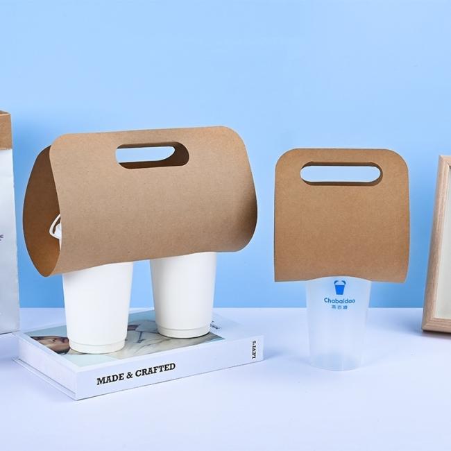 Simple Eco-Friendly Disposable 2 and 4 Coffee Cup Holder