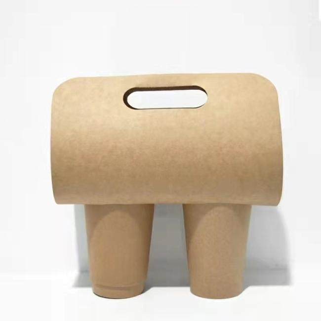 Simple Eco-Friendly Disposable 2 and 4 Coffee Cup Holder