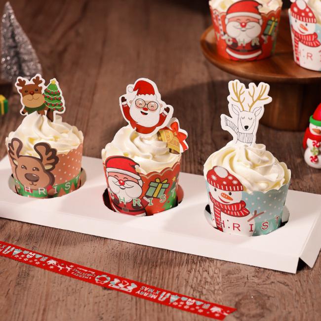 High Quality Disposable Christmas Paper Cake Cup