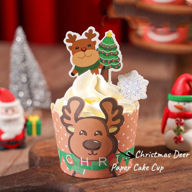 High Quality Disposable Christmas Paper Cake Cup