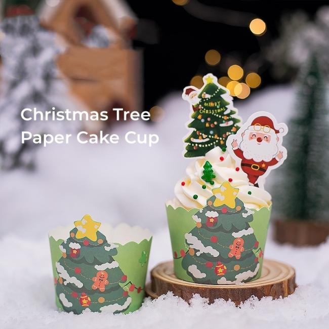 High Quality Disposable Christmas Paper Cake Cup