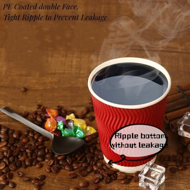 Disposable Ripple Wall coffee Cup for Resturant/ Family Party/ Bar