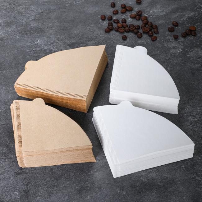 High Quality White/ Natural Food Grade Coffe/Tea Filter Paper/ V-Shape Filter Paper