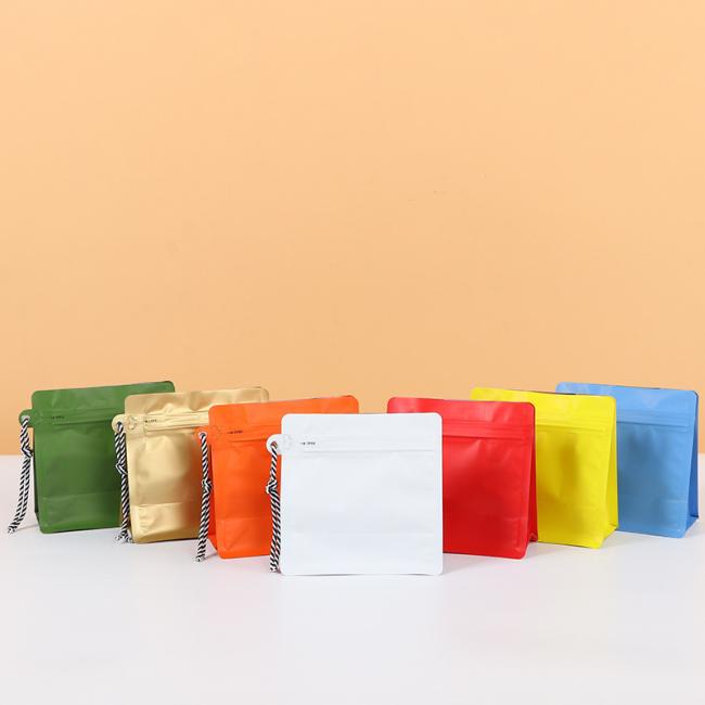 Wholesales Zipper Snack Resealable Coffee Beans with Valve Zip Lock Bag