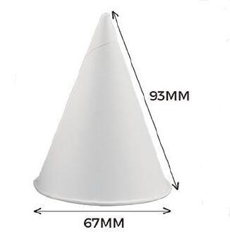 Wholesale 3.7 Oz Paper Cone Cup White Conical Cup Disposable Paper Cup Widely Used in Airport, Hotel, Super Market