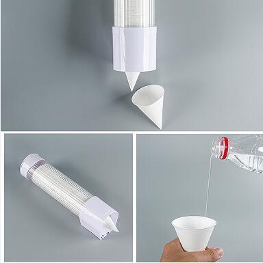 Wholesale 3.7 Oz Paper Cone Cup White Conical Cup Disposable Paper Cup Widely Used in Airport, Hotel, Super Market