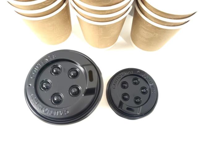 Disposable Customer Printing Coffee Cup Double-Layer260g +18 PE +250g Kraft Paper Cup with Lid