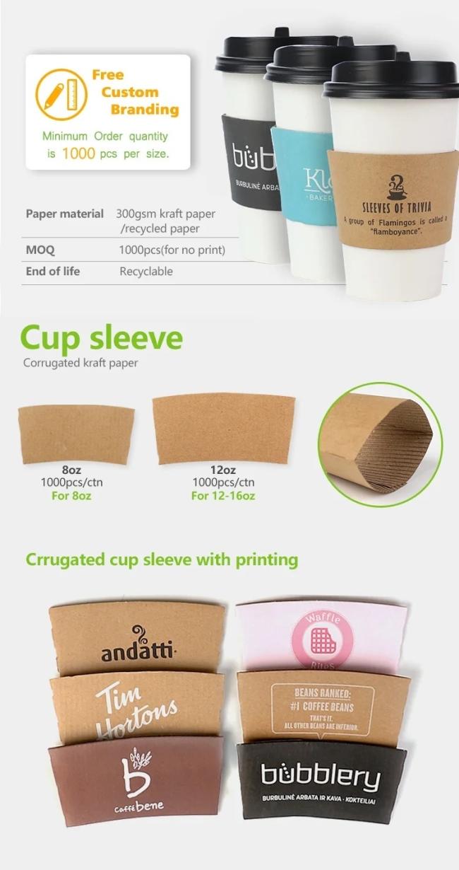 Factory Price Environmentally Friendly Packaging Disposable Eco Friendly Coffee Paper Cups