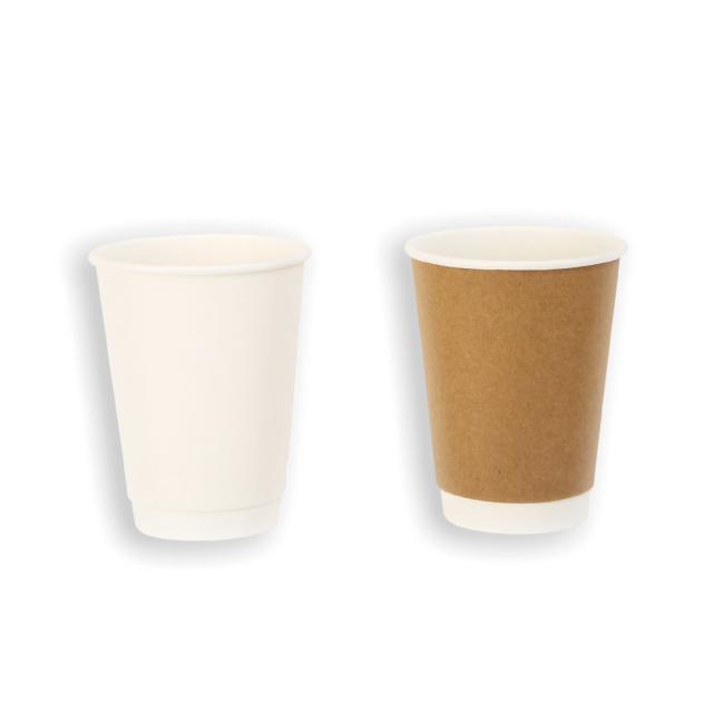 Disposable Coffee Cup, Double-Layer Insulated Paper Cup, Covered Thermos Cup, Packaged Hot Drink Cup, Custom Kraft Paper Hollow Cup