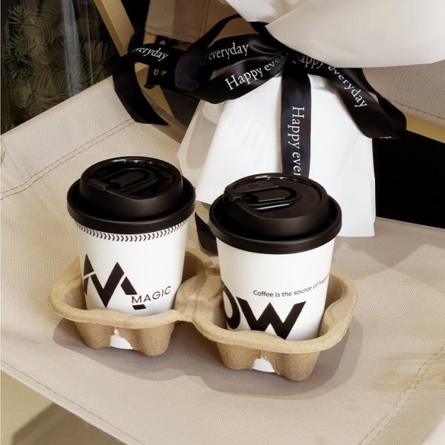 Takeout Cup Milk Tea Coffee One-Time Packaging Base Customized Single Cup Double Cup Four Cups Special Tray Cup Holder