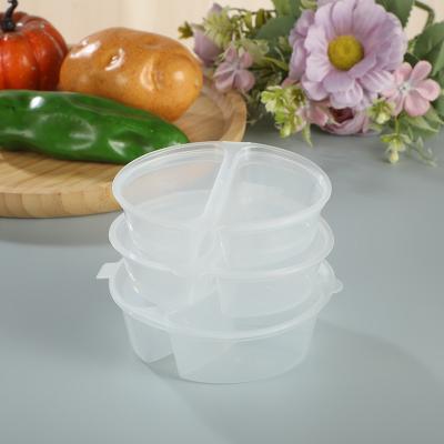 China Shipping Cost Jelly Cups Disposable PP Double-Part Plastic Cup Sauce Cup Seperate Box for sale