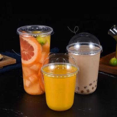 China Customized Disposable Clear Plastic Drinking Cup for Cold Drinks in Bulk 500/750/1000ml for sale