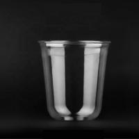 Quality Custom Logo Clear Plastic Disposable Cups for Smoothies Flat or Dome Lids for sale