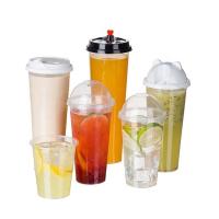 Quality Custom Logo Bubble Tea Cup 12oz/16oz/20oz/24oz Capacity PP Clear Plastic Cup for sale