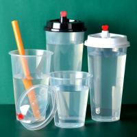 China Disposable Cold Drinking Cups 500ml 1000ml Eco Friendly Customizable PP Plastic for sale