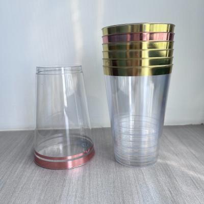 Cina Richiesta personalizzata Tazza di plastica trasparente da 16 oz con logo personalizzato Ordina ora in vendita