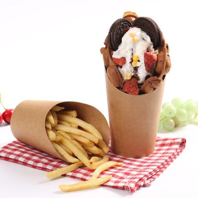 Cina Scatola di carta kraft per patatine di qualità alimentare in vendita