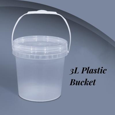 China Customized Food Grade PP Plastic Bucket with Handle in Different Colors and Sizes for sale