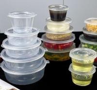 China Customized Transparent Disposable PP Sauce Separation Cup with Lid 13cm x 12.4cm for sale