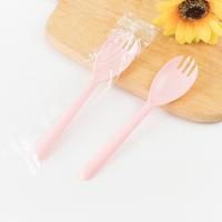 China PP Plastic Spork 14cm 18cm Straight Style Disposable Eco-Friendly Customizable for sale