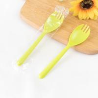 China PP Plastic Spork 14cm 18cm Straight Style Disposable Eco-Friendly Customizable for sale