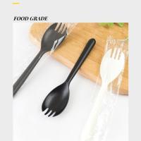 China PP Plastic Spork 14cm 18cm Straight Style Disposable Eco-Friendly Customizable for sale