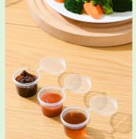 China Disposable 2oz Transparent Sealed Plastic Cup with Lid Customized Packaging Box 2oz Cup for sale