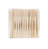 China Eco-Friendly Disposable Bamboo Fruit Fork 9cm Customizable Durable Biodegradable Cutlery for sale