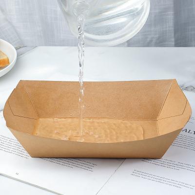 China Disposable Kraft Paper Food Packaging Box for French Fries Custom Logo Design Solution for sale