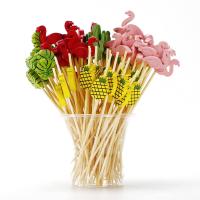 China Disposable Bamboo Fruit Fork 11cm Biodegradable Eco Friendly Cocktail Fork for sale