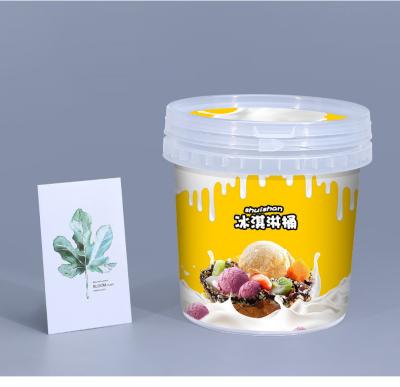China Customized Food Grade Gift Package 3L Plastic Bucket with Colorful Logo Printing for sale