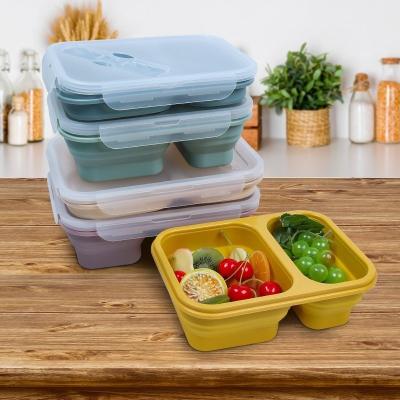맞춤형 BPA 무료 실리콘 실리콘 유출 방지 어린이 점심 상자 여러 색상