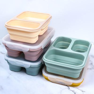 Cina US 1000 ml Scatola di pranzo termica Cassaforte a microonde a 3 compartimenti stile rettilineo personalizzato in vendita
