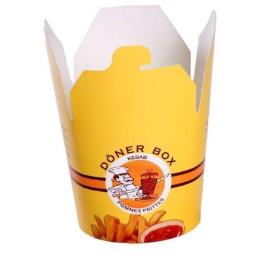 Cina Imballaggi per fast food con disegno personalizzato Cartoni di carta per le patatine da asporto riciclati in vendita