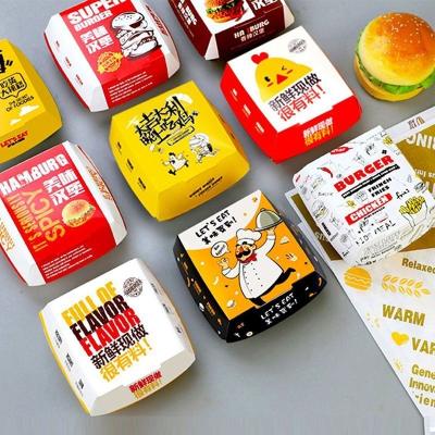 Cina OEM Scaricabile Eco-Friendly Fast Food Packaging Box per Hamburger e Rice Lunch Box in vendita