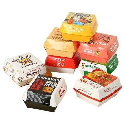Cina Imballaggio in cartone di qualità alimentare, da asporto veloce, scatola per hamburger biodegradabile Costo di spedizione in vendita