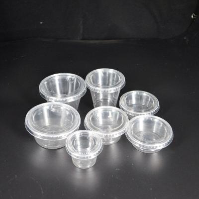 China Plastic Sauce Container 1oz Disposable Sauce Condiment Cup with Lids No Minimum Order for sale