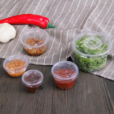 Cina Coppe monolastiche monouso in PP trasparente a colori diversi per la salsa in vendita
