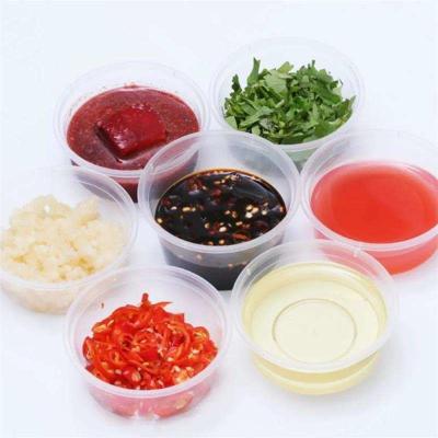 Cina Coppe monolastiche monouso in PP trasparente a colori diversi per la salsa in vendita